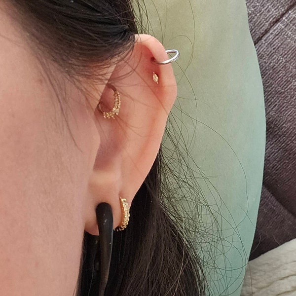 1.5mm Super TINY DISC Threadless Stainless Steel Piercing Tragus ...