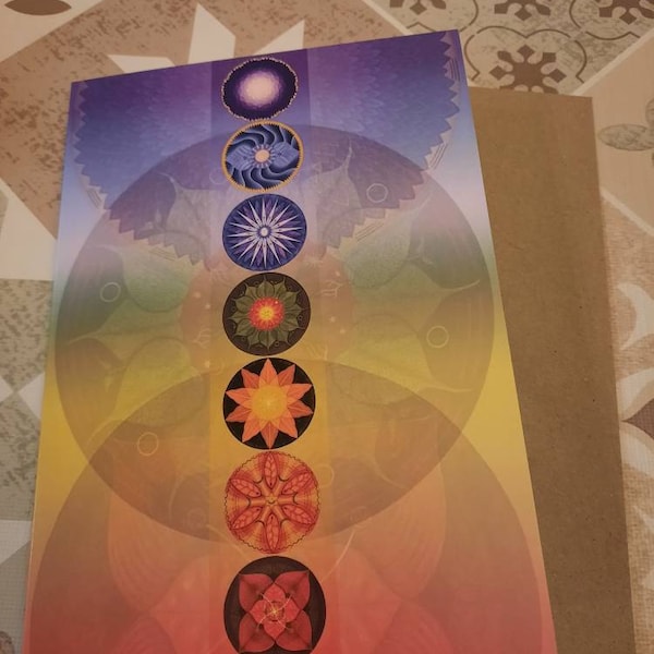 Greetings Card of "chakras" - Etsy