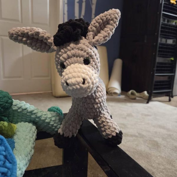 Donkey Amigurumi Crochet Pattern – Low Sew Plush Donkey PFD Pattern ...