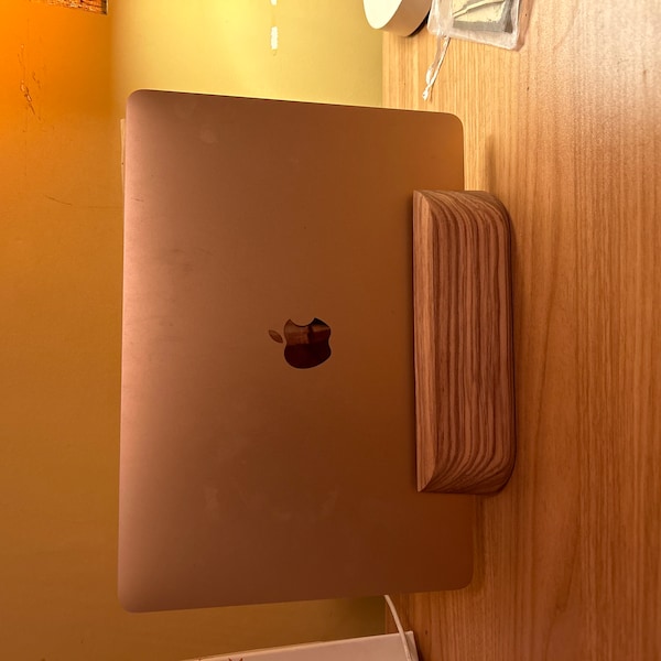 Wood Vertical Laptop Stand for Desk Setup, Dual Laptop Holder for Desk ...