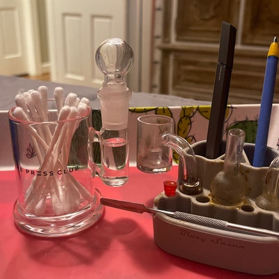 8X7 Mini Dab Concentrate Tray Cleaning Station W/ Greek Glass - Etsy