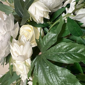 14 Gray Roses Buds, Long Stems, Bush Bouquet, Artificial Roses, Silk ...