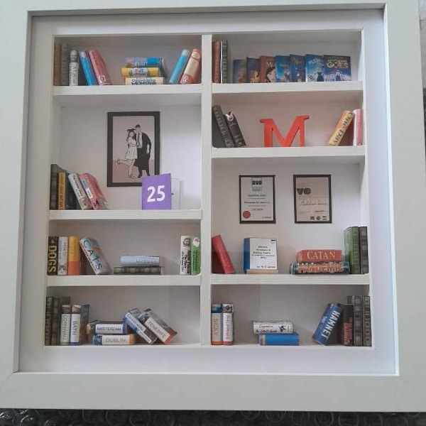 PERSONALISED Miniature Memory Bookcase - Etsy