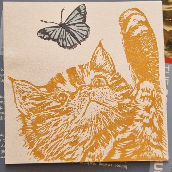 Lino Print, Leopard. Wild Cat Wall Art.original Wildlife Artwork.safari ...