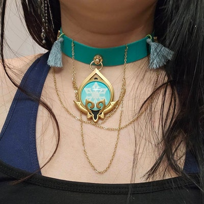 Kazuha Inspired Choker Genshin Anemo Inazuma Diamond Drop Vision - Etsy