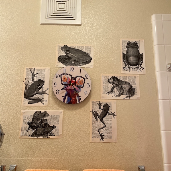 Set of 6 Frog Themed Dictionary Prints - Etsy
