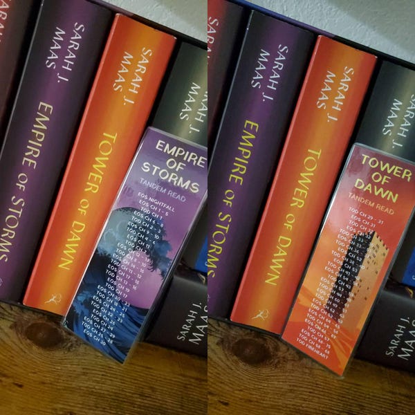ONE Throne of Glass Tandem Read Bookmark - Double Sided - TOG Book Mark ...