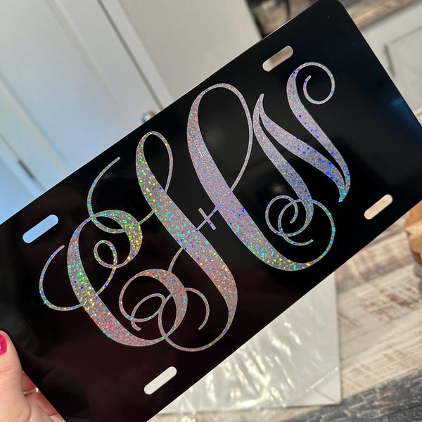 Cow Print Monogram Car Sticker|black and White Cow Print Car Decals|new ...