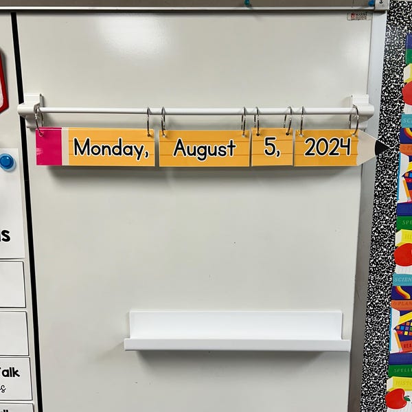 Pencil Classroom Flip Calendar: Laminated Cardstock - Etsy
