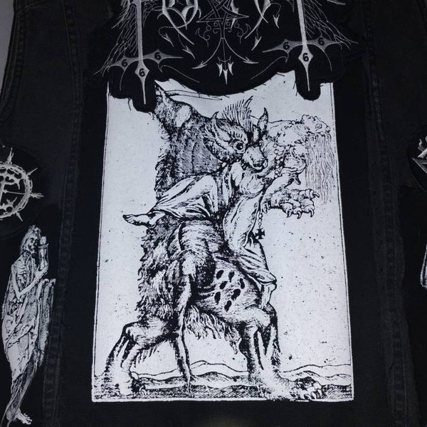 Dance of the Sabbath Tote Bag La Danse Du Sabbat Screen Printed Witches Patch Horror Punk Black ...