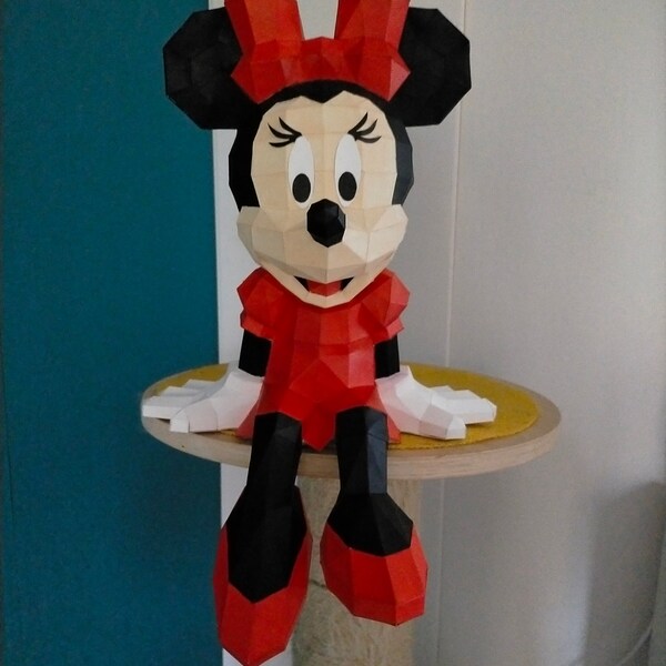 Papercraft Minnie Mouse, Pdf, SVG and DXF Format Compatible With Cricut ...