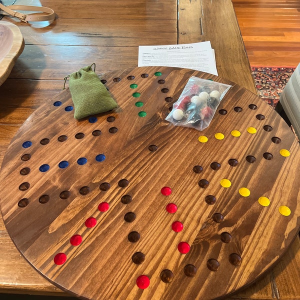 4/6 Player Extra Large Marble Wahoo , 1" Marble 4/6 Player Wahoo Board ...
