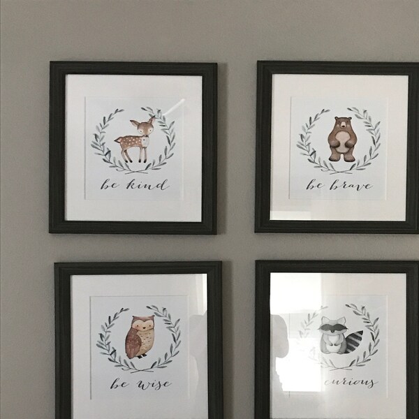 Woodland Nursery, Woodland Nursery Decor, Fox Deer Raccoon Owl ...