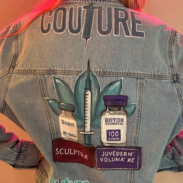 Hand Painted Denim Jacket Pop Art Jacket Custom Jacket With Art ...