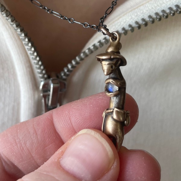 Wizard Weasel Necklace!! Adopt a Ferret Pendant in Sterling Silver ...