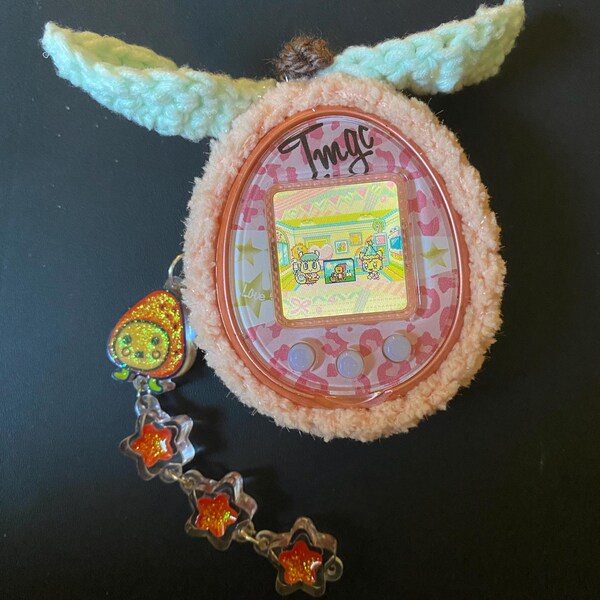 Crochet Tamagotchi Fuzzy Peach Case - Etsy