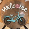 Welcome Bicycle Sign, Round Door Hanger Svg, Glowforge Laser Cut File ...