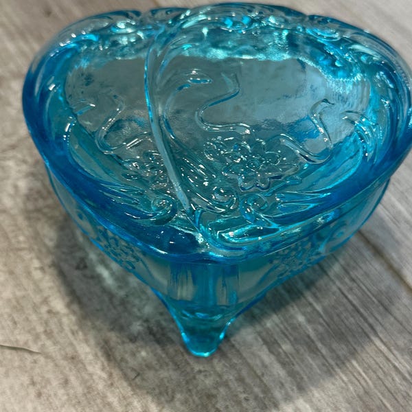 Blue Selenium Glass Mini Punch Bowl Set Glow PERFECT GIFT - Etsy