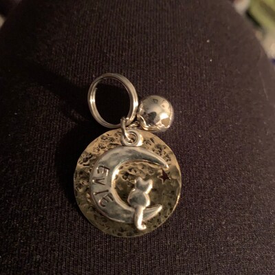 Handstamped, Personalized Cat Name Tag, Cat ID Tag, Comes With the ...