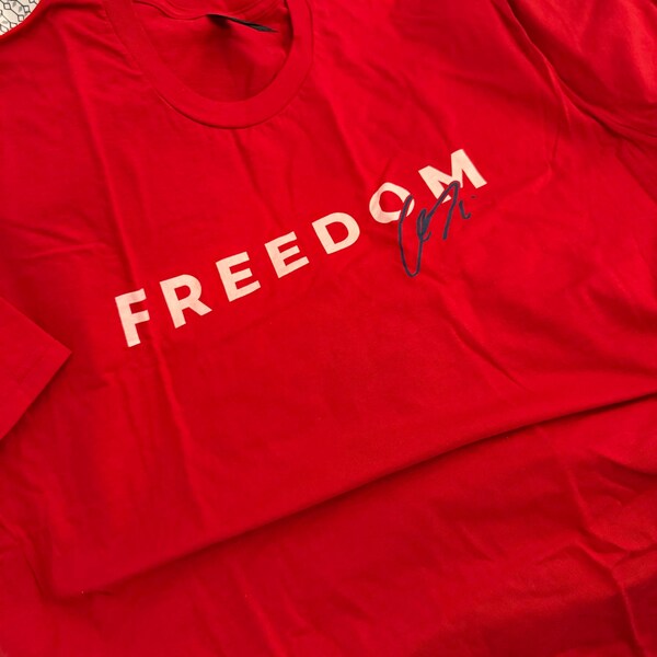 Charlie Kirk Signature Freedom Sweatshirt: 10% Donated to TPUSA ...