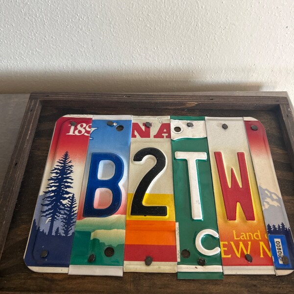 Custom License Plate Sign: Personalized Anniversary, Wedding, Birthday ...