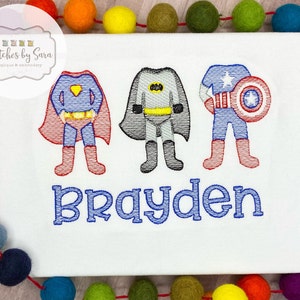 Boys Super Hero Embroidery Design, Superhero Embroidery Design, Super ...