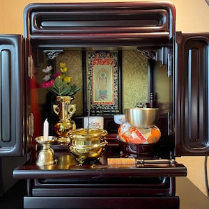 Japanese Buddhist Butsudan Set Buddhist Temple Compact Size Jodo - Etsy