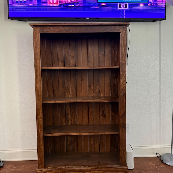 Bookcase - Amish Handmade Bookshelf - 4 Shelf Multipurpose Cabinet ...