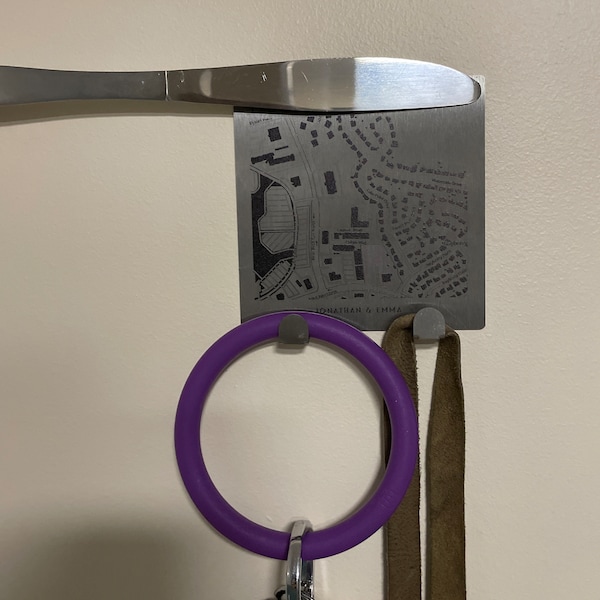 Personalised Map Location Couples Key Holder - Etsy