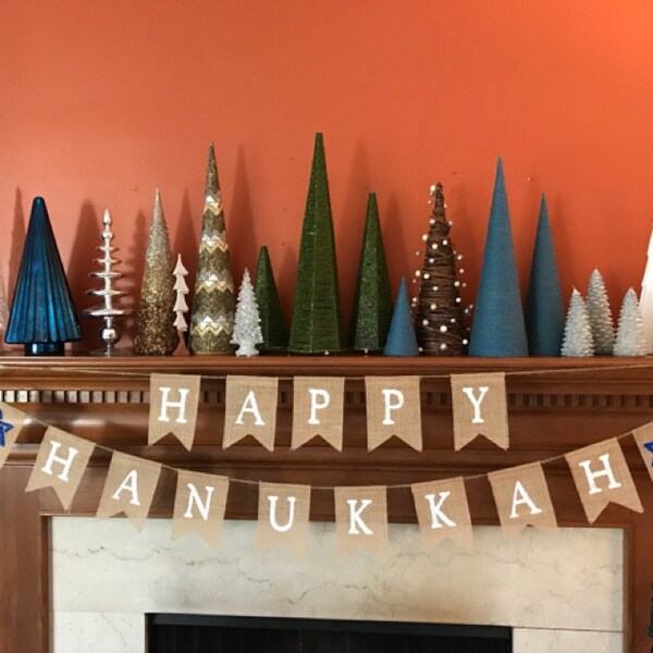 Ready to Ship, Hanukkah Banner, Hanukkah Bunting, Hanukkah Decorations ...