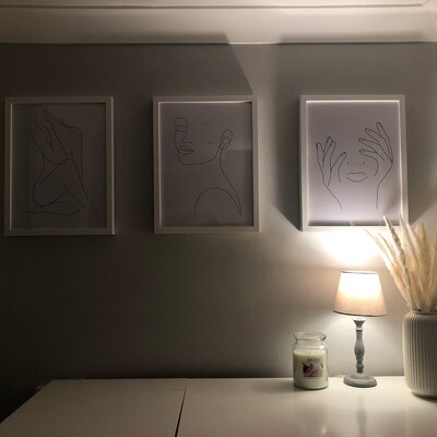 Set of 3 Line Drawing A4 A3 Art Print Poster Quote - Etsy