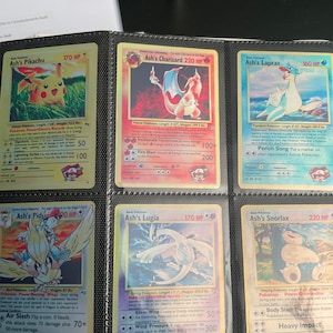 Ash's Charizard Gym Heroes Revival Handmade Holo Proxy Card - Etsy