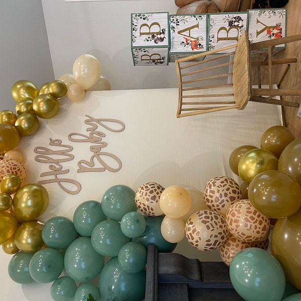 Hello Baby Sign: Baby Shower Backdrop, Mama to Be, Gender Reveal - Etsy