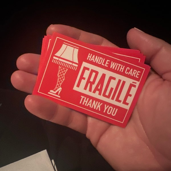 FRAGILE Mailing Labels - A Christmas Story, Leg Lamp, Etsy Sellers: 10 ...