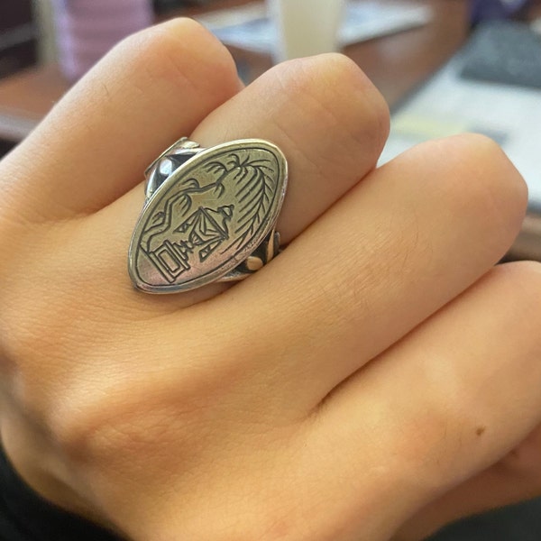 Willow + Urn Signet Ring in Sterling Silver - Etsy