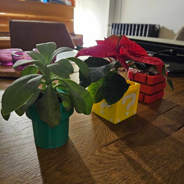 Super Mario Planters Box Flower Pots Super Mario Plant Office Decor ...
