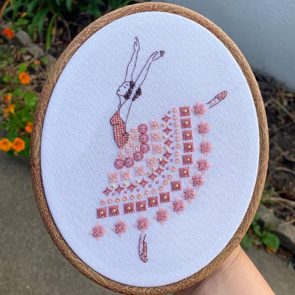 Ballet Сross Stitch Dancer Pattern Pdf - Ballerina Cross Stitch Pink ...