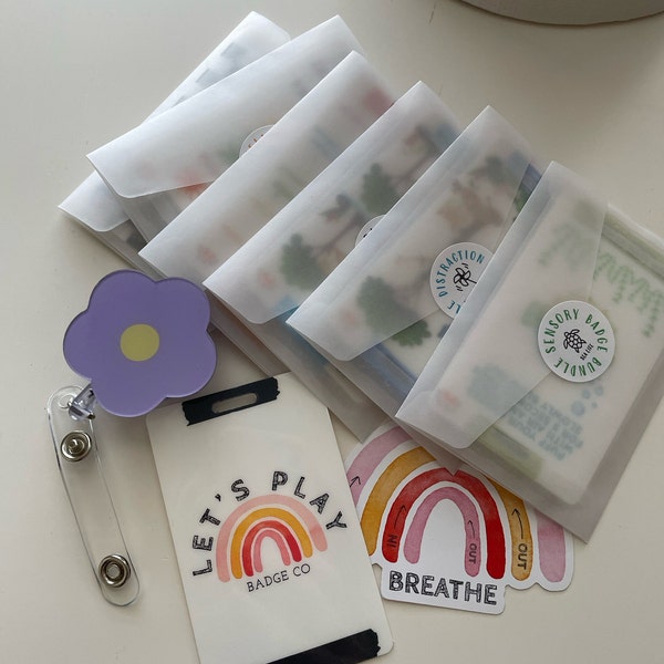 35 Pediatric Badge Cards, FREE Flower Badge Reel, Occupational Therapy ...