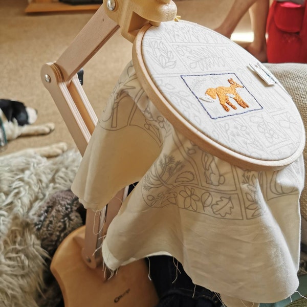 Nurge Adjustable Embroidery Seat Stand, High Quality Wood Seat Stand ...