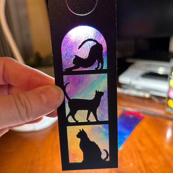 Bookmark With Cats SVG Vector Cut File, Animal Papercut, Scroll Saw ...