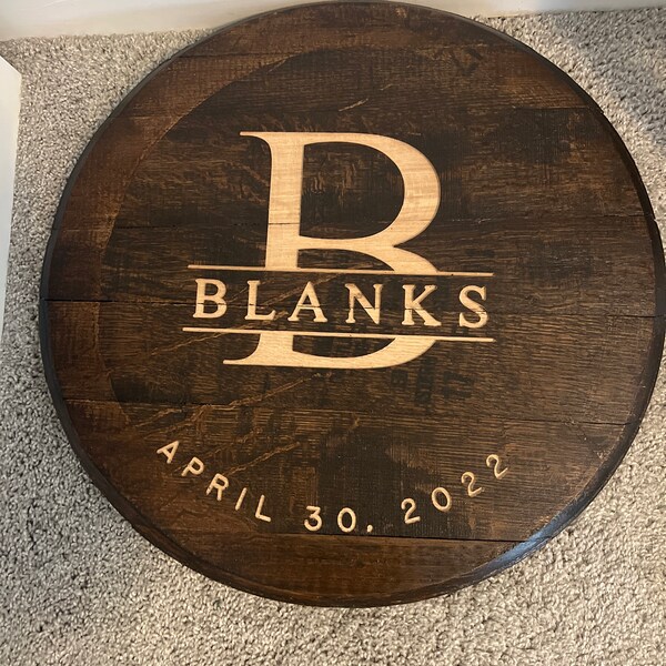 Whiskey Barrel Guest Book, Bourbon Barrel Lid, Bourbon Barrel Guest ...