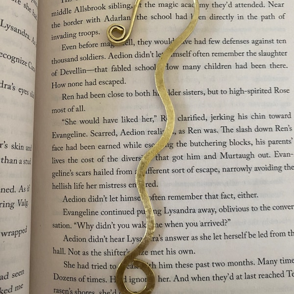 Handmade Brass Wiggle Bookmark 1pc - Etsy