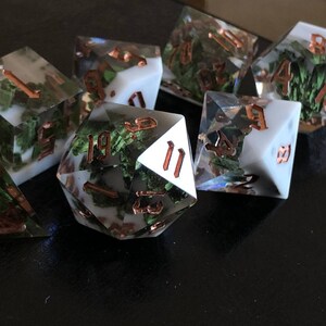 Algae Dice Handmade Sharp Edge Resin Dice Dnd Dice Set RPG - Etsy