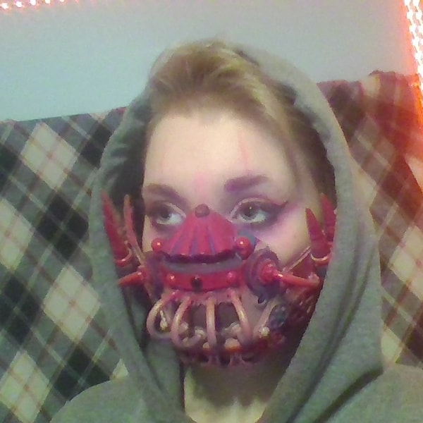 Steampunk Respirator Costume Gas Mask - Pink Goggles With Spikes - Etsy
