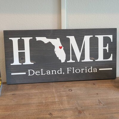 Florida FL State HOME Sign 2 Sizes Available Customized - Etsy