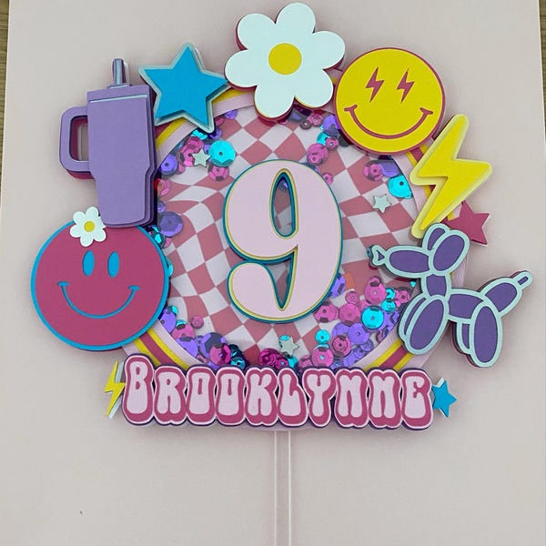 Roller Skate Shaker Cake Topper, Rolling Into Birthday Party, Skates ...