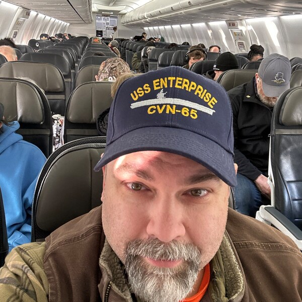 Personalized USS Enterprise CVN-65 Embroidered Baseball Cap | Back of ...