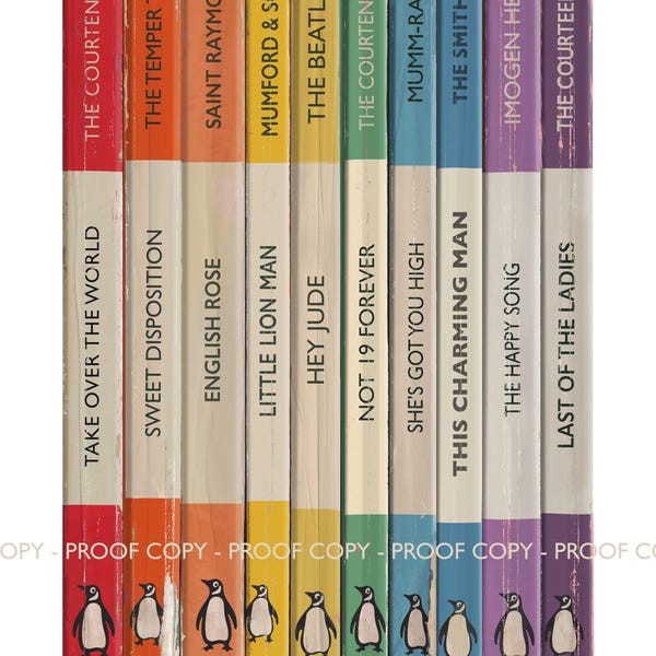 Custom Penguin Book Cover Poster Personalised Vintage Book Print ...