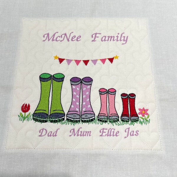 Family Tree Digitized Machine Embroidery Design Fully Embroidered With ...