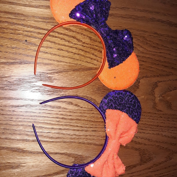 Red Mickey Minnie Mouse Ears, Rose Gold Ears, Halloween Mouse Ears ...